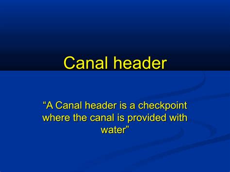 Pdf Canal Control Course