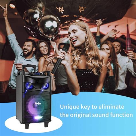 Moukey Karaoke Machine540 Watt Peak Power Wireless Connection Karaoke Speaker