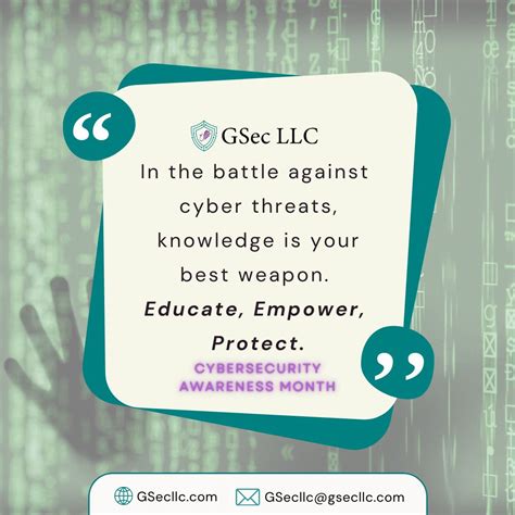 Gsec Llc On Linkedin Cybersecurityawarenessmonth Cybersecurity Protectyourdata…