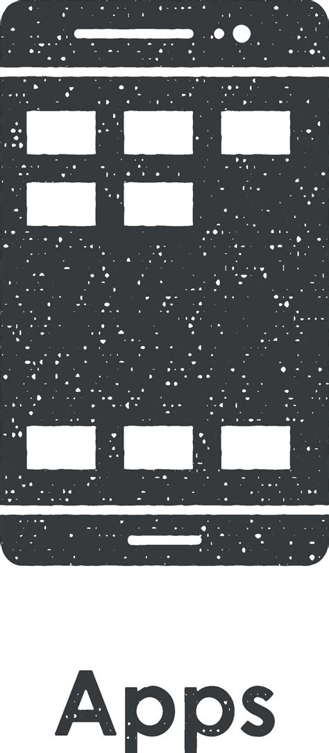 Smartphone App Interface Vector Icon Illustration With Stamp Effect 38031809 Vector Art At