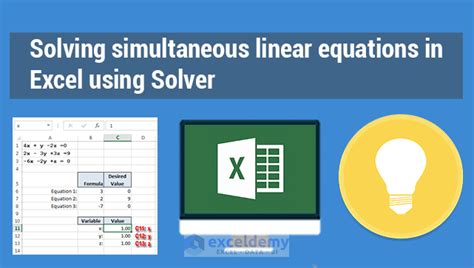 How To Solve Two Equations With Variables In Excel Tessshebaylo