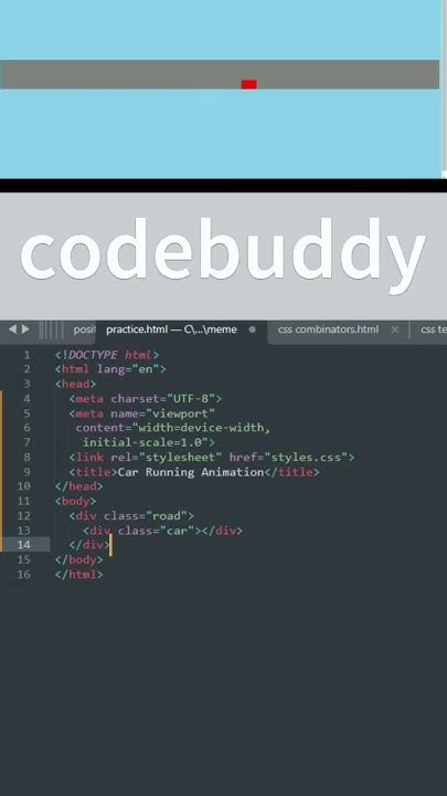 Watch The Car😱😱 Codebuddy Codingtutorial Visualprogramming Css