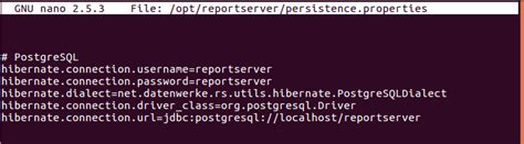 initialize the reportserver database reportserver en reportserver