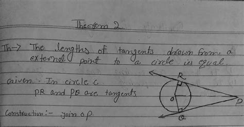 prove of theorem 10 1 chapter circle math ncert