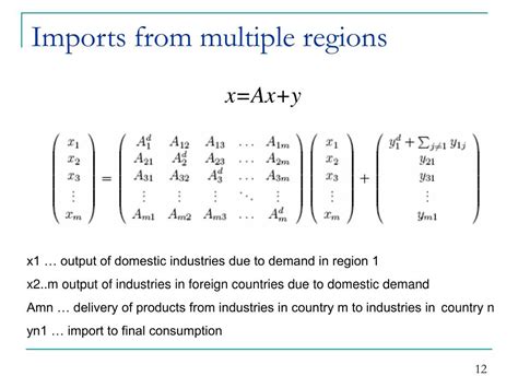Ppt Analyzing Imports And Consumption Using Multiregional Input