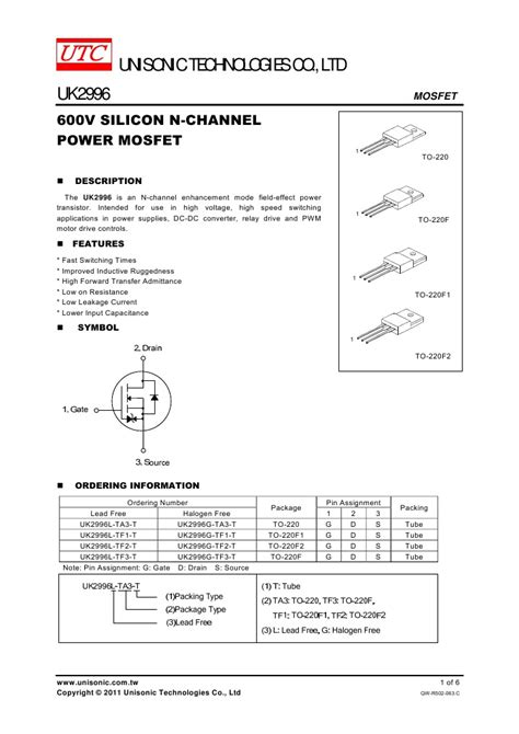 Data Sheet Pdf Field Effect Transistor Mosfet