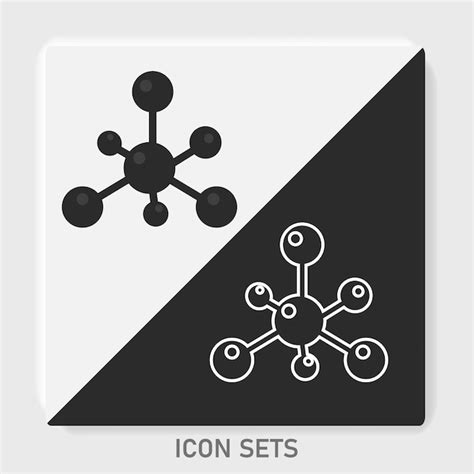 Premium Vector Molecular Structure Fill And Icon In Vector