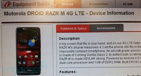 Motorola Droid Razr M 4g Lte Press Shot And Specs Leaked Phonearena