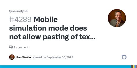 mobile simulation mode does not allow pasting of text into widgets