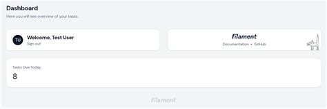 filament multiple dashboards different widgets for roles