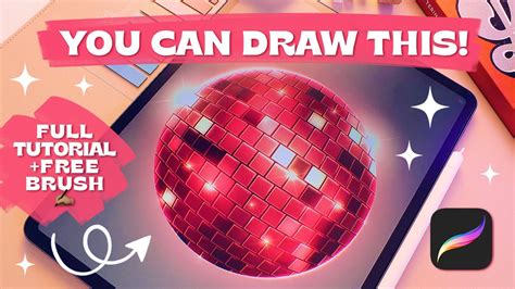 You can draw this Disco Ball in Procreate! Full step-by-step tutorial + Free brush - YouTube