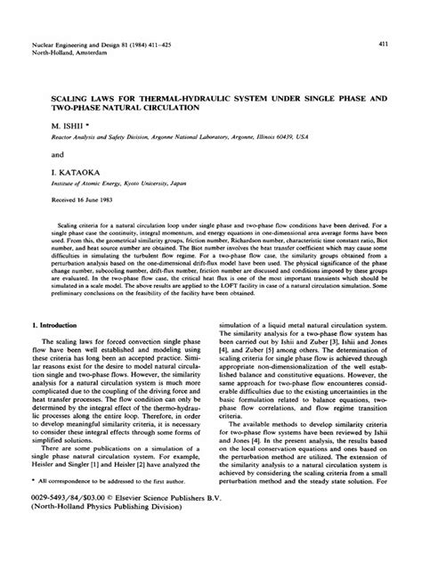 Scaling Laws For Thermal Hydraulic System Under Single Phase And Two Phase Natural Circulation
