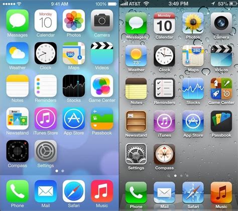 Ios 7 Icons Vs Ios 6 Icons Design