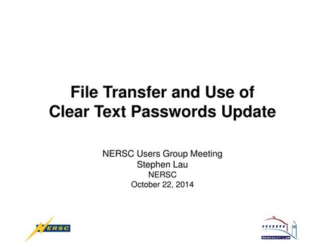 ppt file transfer and use of clear text passwords update powerpoint
