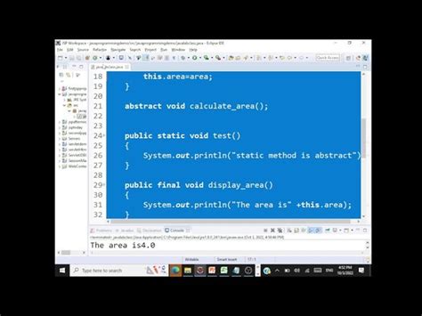 Free Video Abstract Class In Java Programming From Satish C J Class