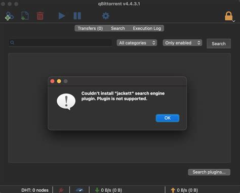 Hi All I Get The Plugin Not Supported Error When Trying To Install Search Plugins Any Idea