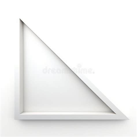Sculptural White Triangular Frame A Modern Design Element Stock
