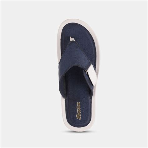 Bata Navy Casual Thong Slippers For Men Bata