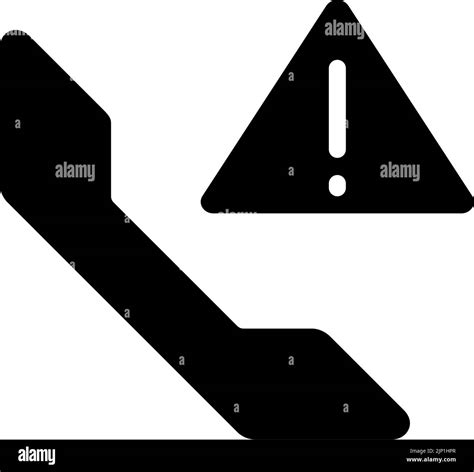 Call Warning Black Glyph Icon Stock Vector Image And Art Alamy