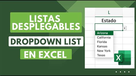 Crear Lista Desplegable Drop Down List Excel Youtube