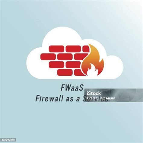 Ilustración De Ilustración Del Icono De Firewall En La Nube Concepto De