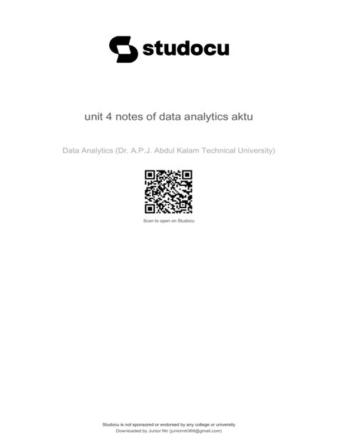 Data Analytics Lecture Notes Aktu