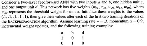 Consider A Two Layer Feedforward Ann With Two Inputs