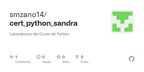 Github Smzano14 Cert Python Sandra Laboratorios Del Curso De Pyhton