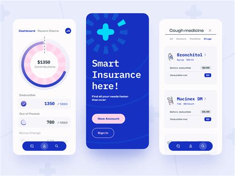 Health Insurance Mobile App Design Ios Android Ux Ui Design By Ramotion Inc For Ramotion On