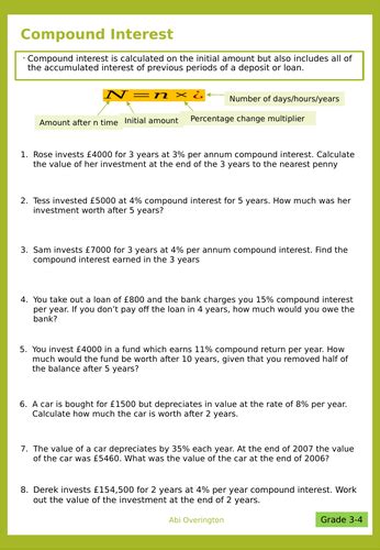 Gcse Multiplicative Reasoning Teaching Resources