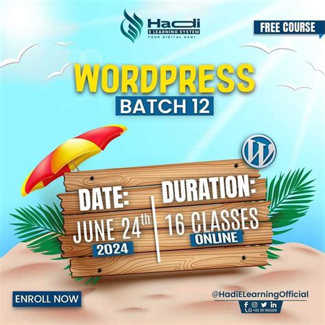 hadi e learning on linkedin wordpress freecourse online websites