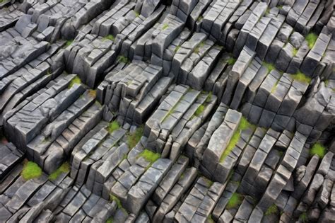 Premium Ai Image Basalt Column Patterns From Above