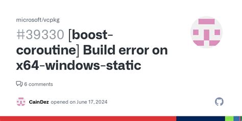 Boost Coroutine Build Error On X Windows Static Issue Microsoft Vcpkg GitHub