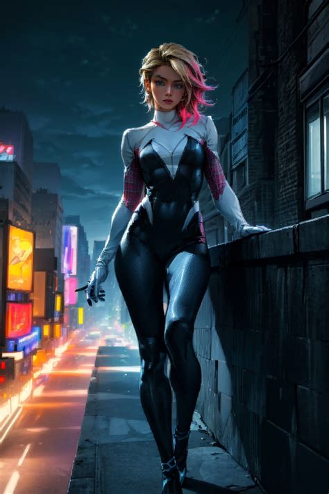 Gwen Stacy Nyc Rooftop At Sunset 2 By Quantumreel On Deviantart