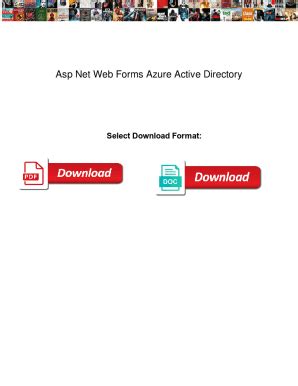 Fillable Online Configure Authentication In A Sample Web App By Using Azure Fax Email Print