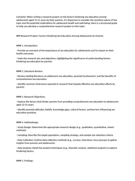 Reserch Document Pdf Sex Education Methodology