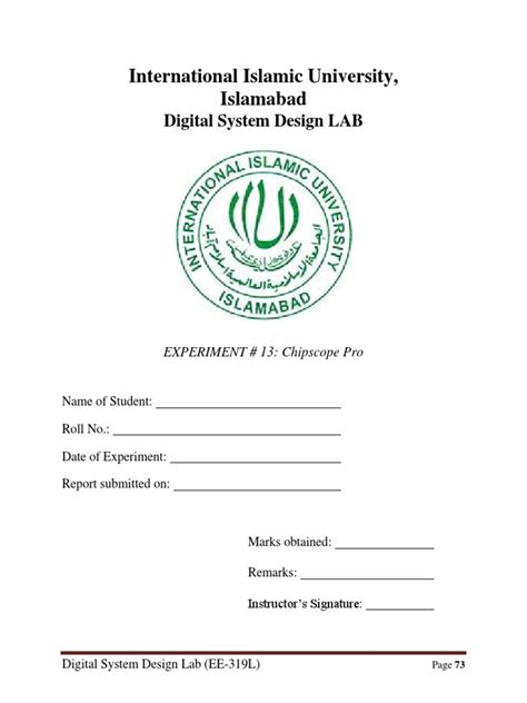 Dsd Lab 13 Handout Pdf Field Programmable Gate Array Digital Technology