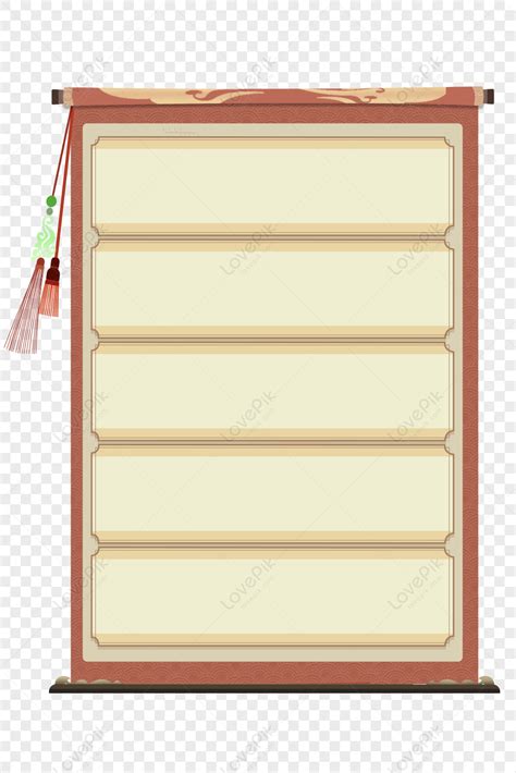 Ancient Scroll With Tassels Brown Green Green Red Brown Light Free