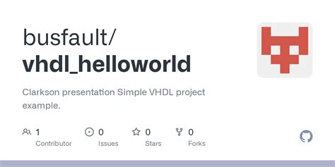 Github Busfault Vhdl Helloworld Clarkson Presentation Simple Vhdl
