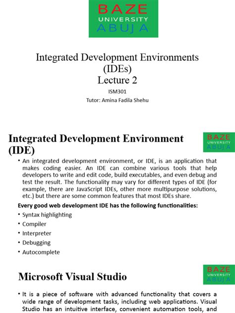 Lecture 2 Ides Pdf Integrated Development Environment Eclipse Software