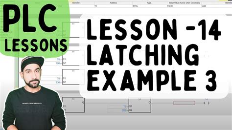 lesson 14 plc latching example 3 hindi youtube