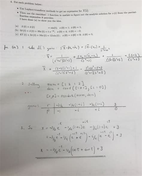 solved for each problem below use laplace transform