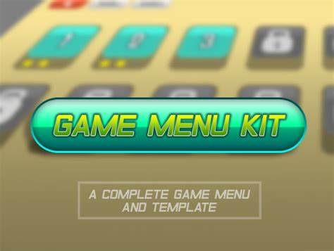 Game Menu Kit Gui 도구 Unity Asset Store