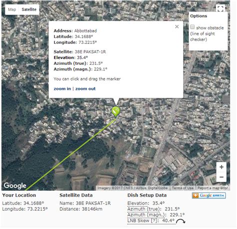 Measure The Azimuth And Elevation Angles For Satelite Dish Sat Guru