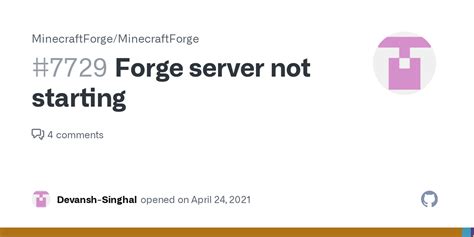 Forge Server Not Starting Issue MinecraftForge MinecraftForge GitHub