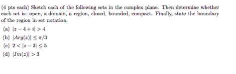Solved Pts Each Sketch Each Of The Following Sets In The Chegg Com