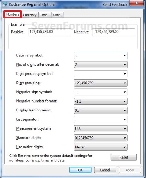 Numbers And Measurements Format Change Tutorials
