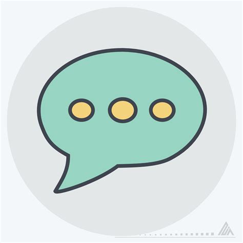 Icon Vector Of Message Bubble With Dots Lineal Color Style Vector Art At Vecteezy