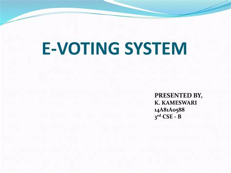 e voting system ppt