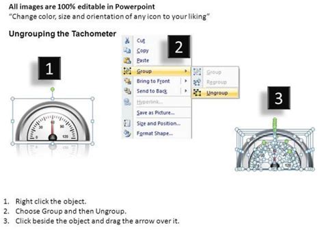 Industrial Tachometer Half Dial PowerPoint Slides And Ppt Diagram Templates